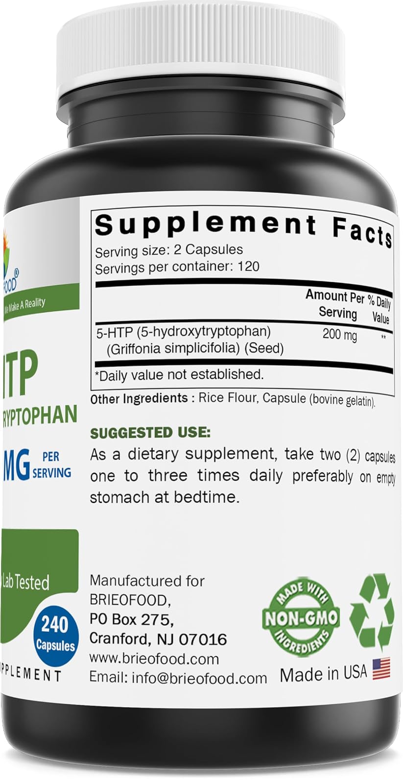 Brieofood 5-HTP for emotional balance