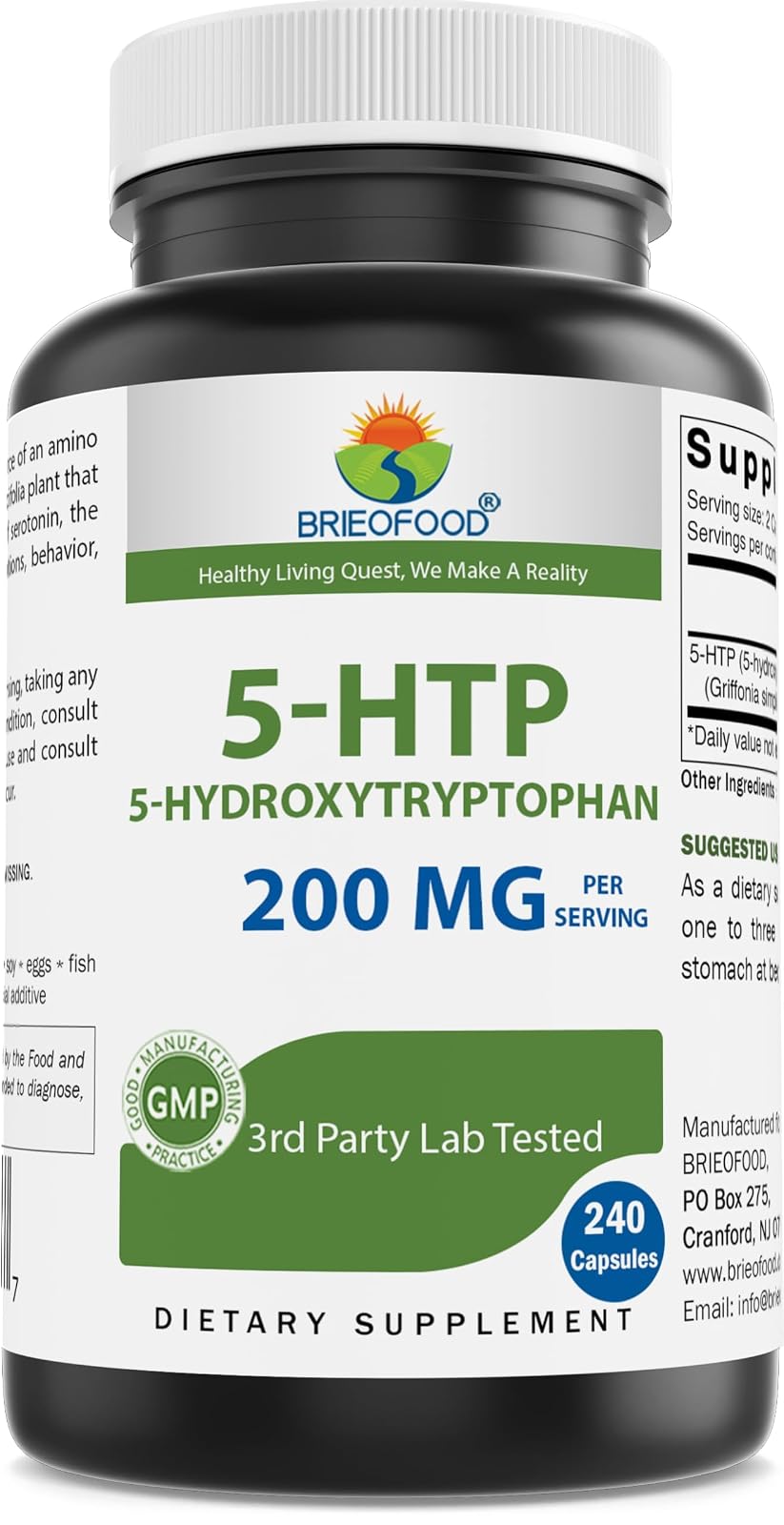 Brieofood 5-HTP mood support capsules