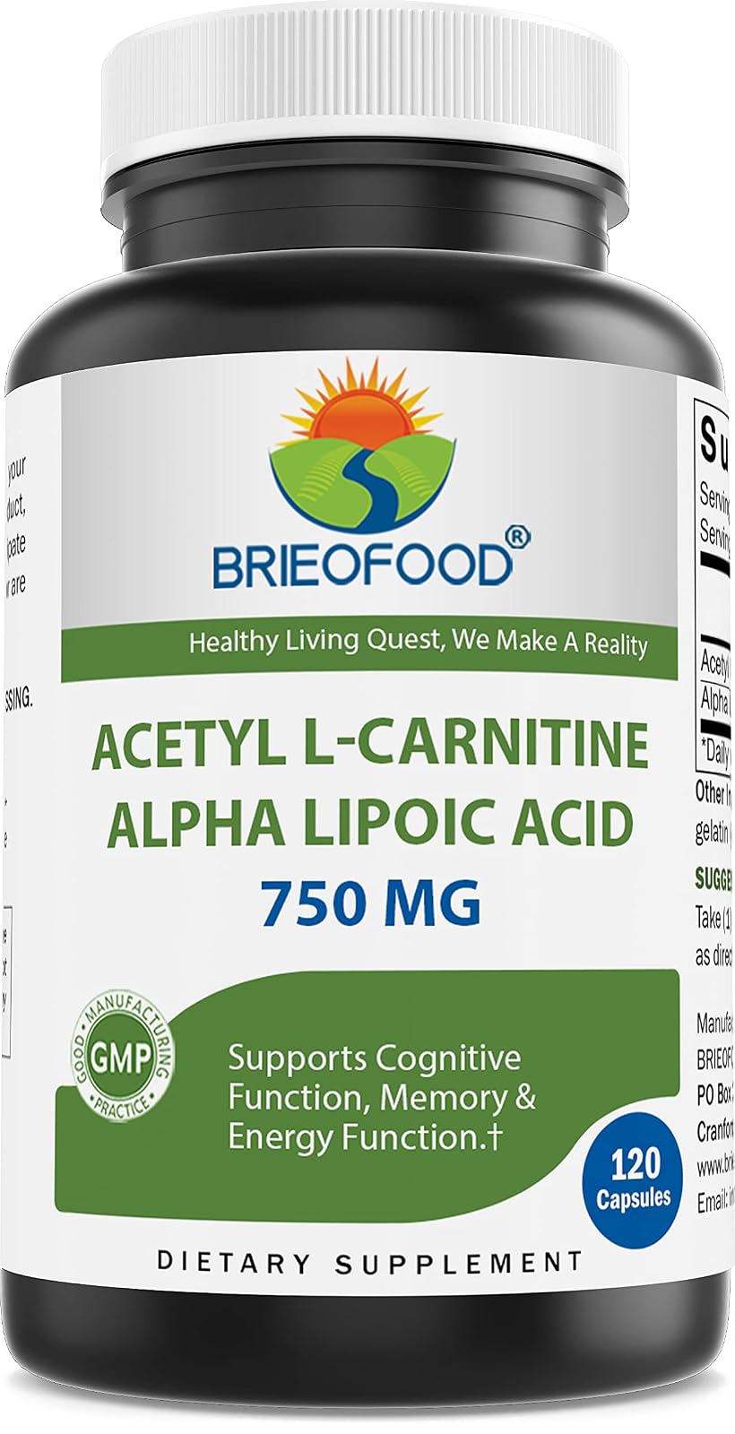Brieofood acetyl l-carnitine capsules