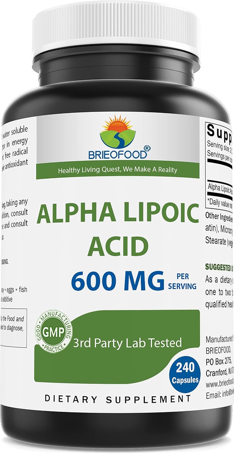 Brieofood alpha lipoic acid capsules