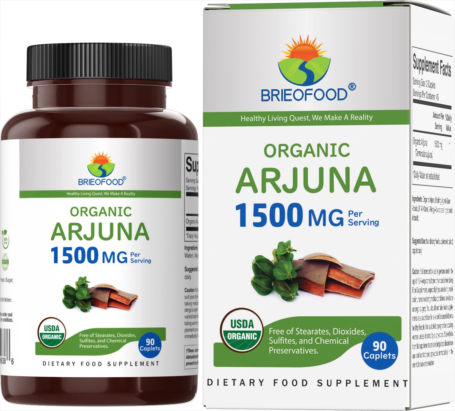 Brieofood Arjuna 1500 mg tablets
