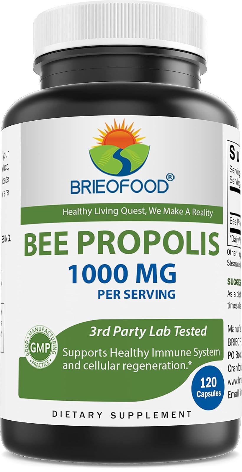 Brieofood bee propolis capsules for wellness