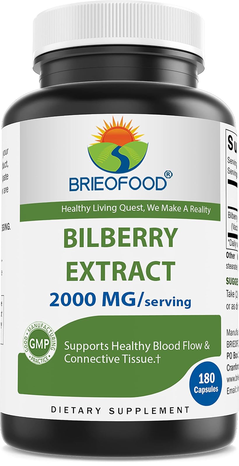 Brieofood bilberry extract capsules
