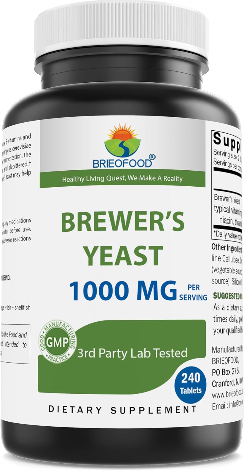 Brieofood brewers yeast for energy