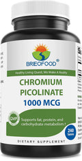 Brieofood chromium picolinate 1000 mcg tablets