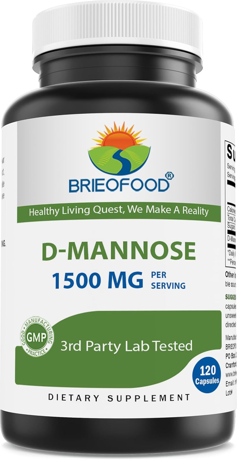 Brieofood D-Mannose capsules for urinary health