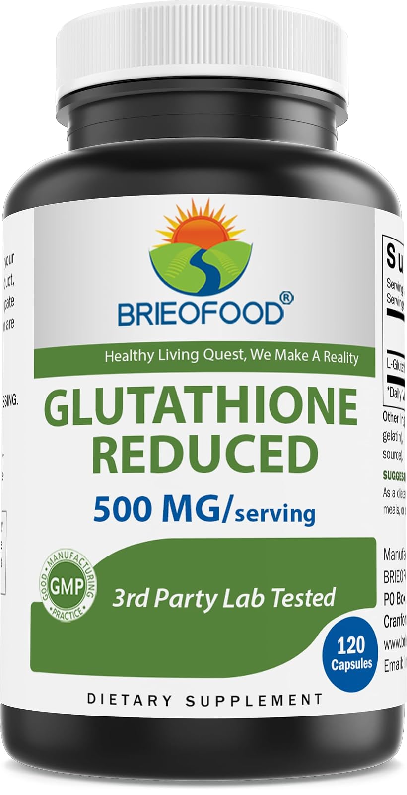 Brieofood Glutathione 500 mg capsules