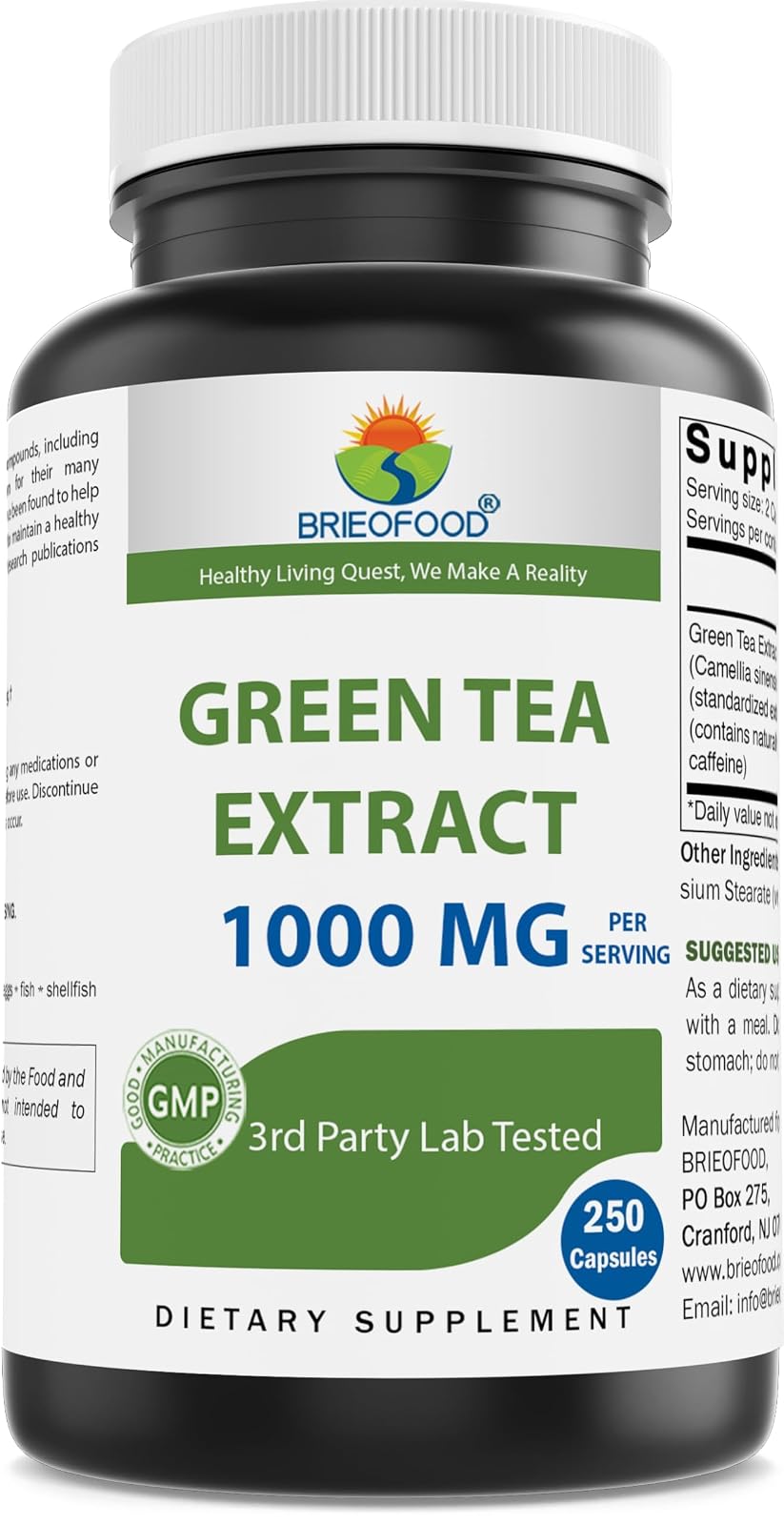 Brieofood green tea extract capsules