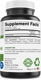 Brieofood lactase for better digestion