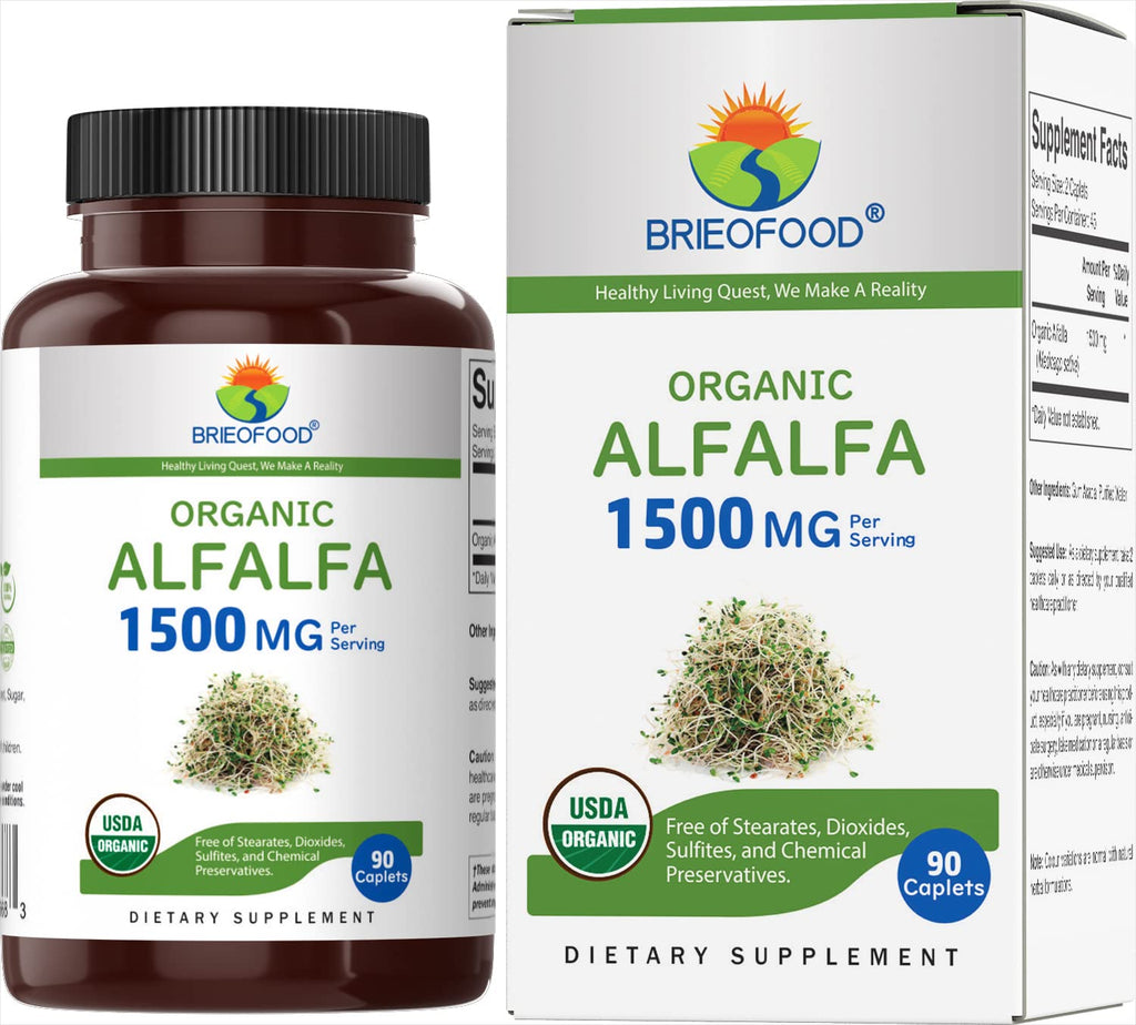 Brieofood organic alfalfa tablets