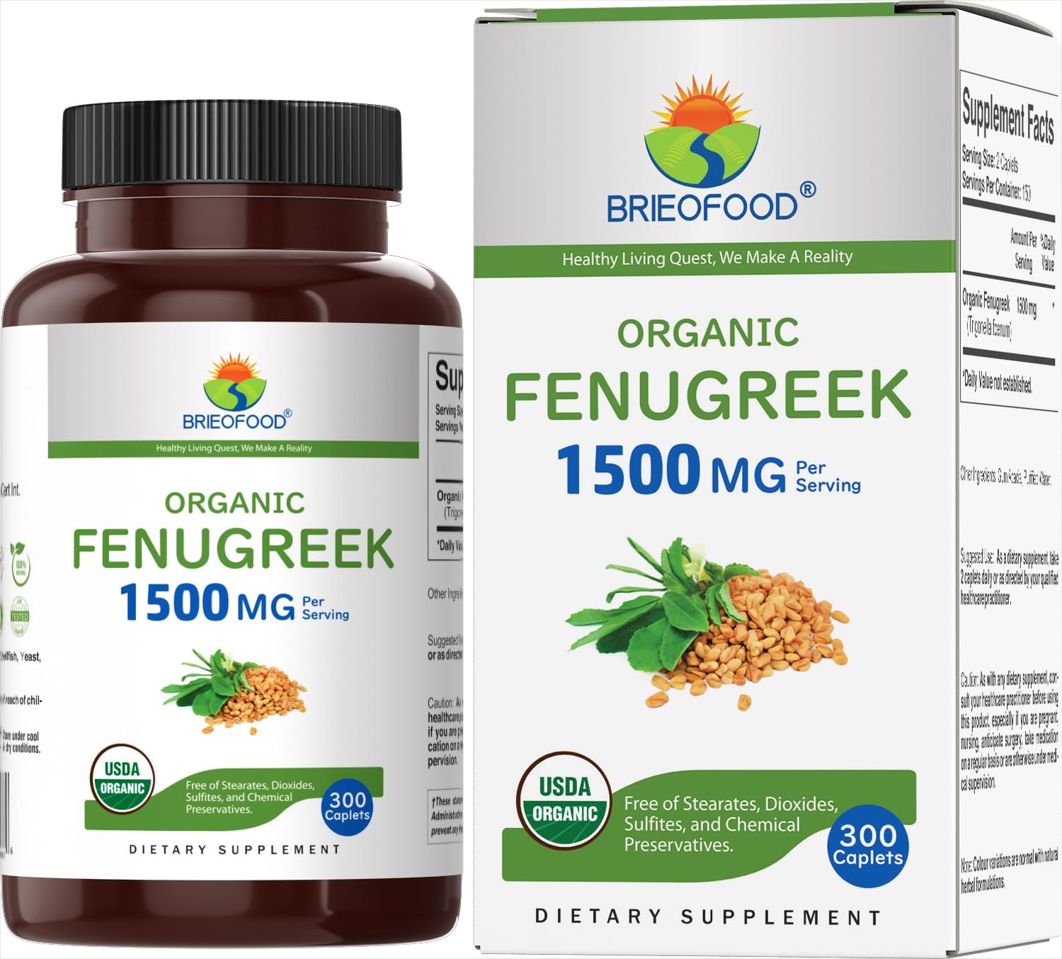 Brieofood organic fenugreek tablets