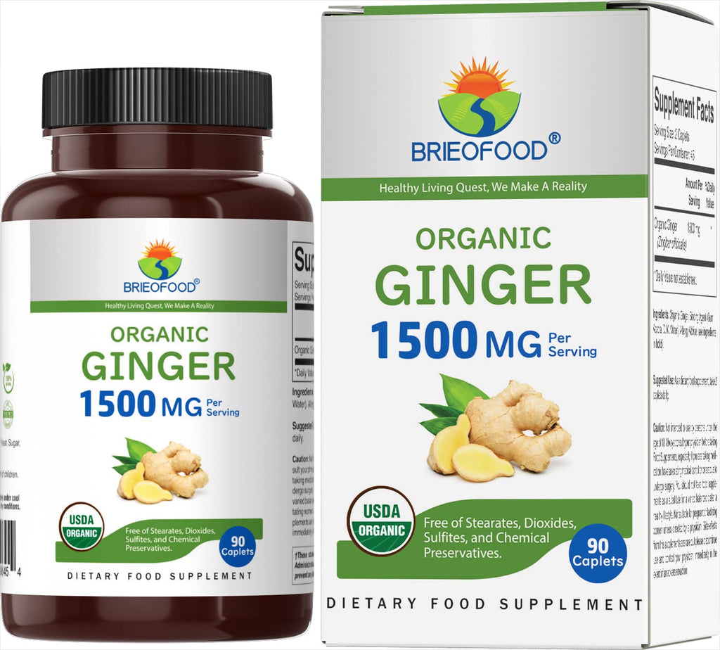 Brieofood organic ginger tea tablets