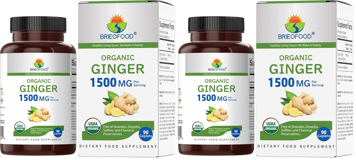Brieofood organic ginger tea tablets