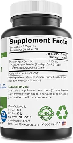Brieofood organic psyllium for vitality