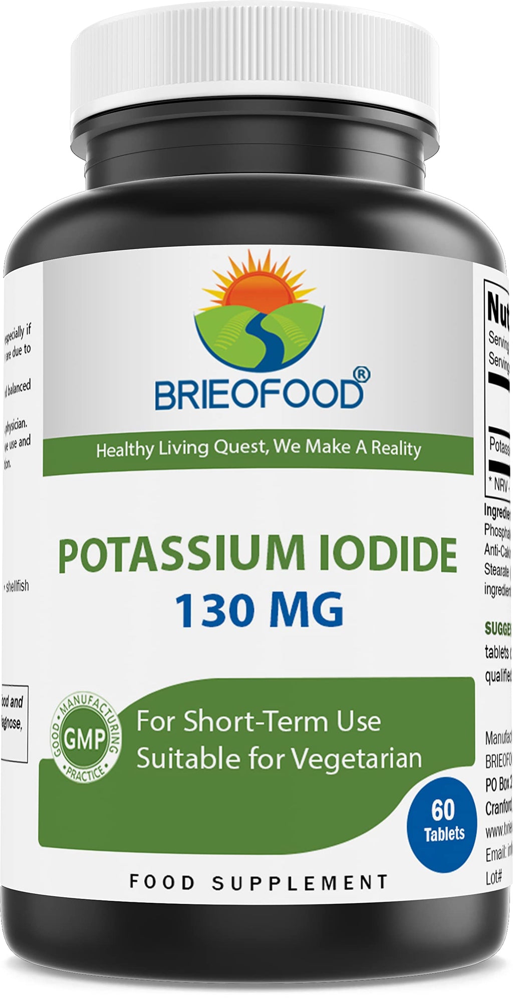 Brieofood potassium iodide supplement benefits