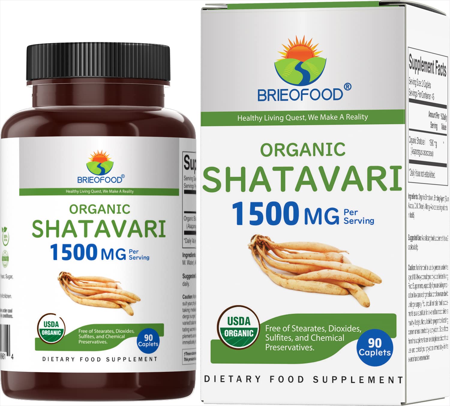 Brieofood Shatavari vegetarian tablets
