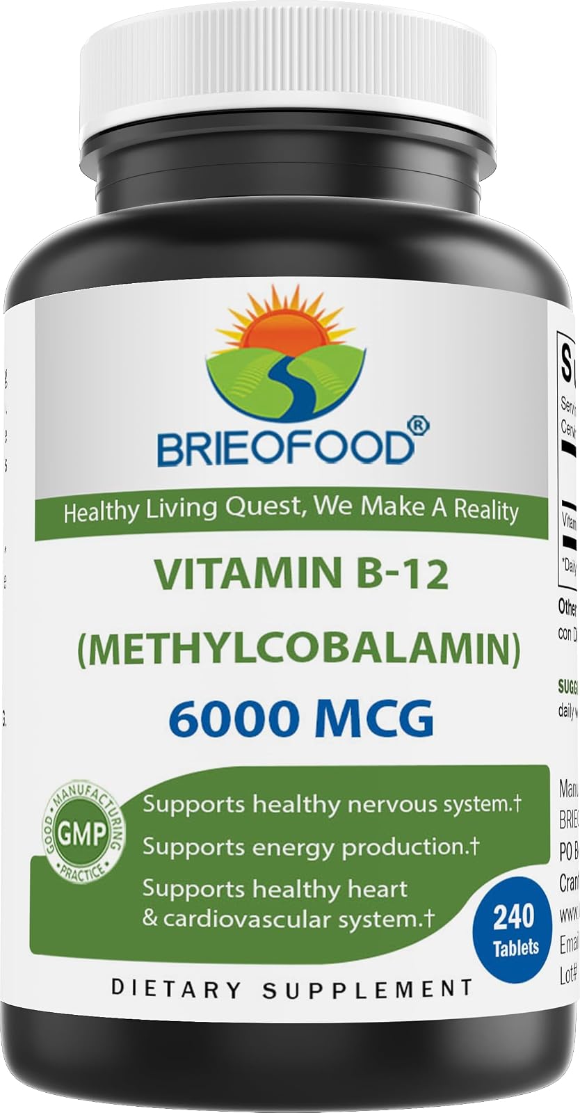 Brieofood vitamin B12 supplement tablets