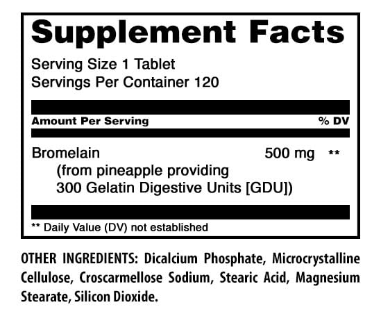 Bromelain 500 mg for digestion