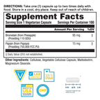 Bromelain and papain vegetarian capsules