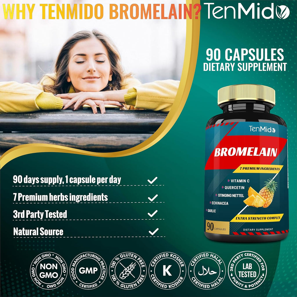 Bromelain capsules for better digestion