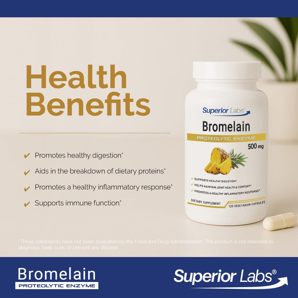 Bromelain capsules for digestion health