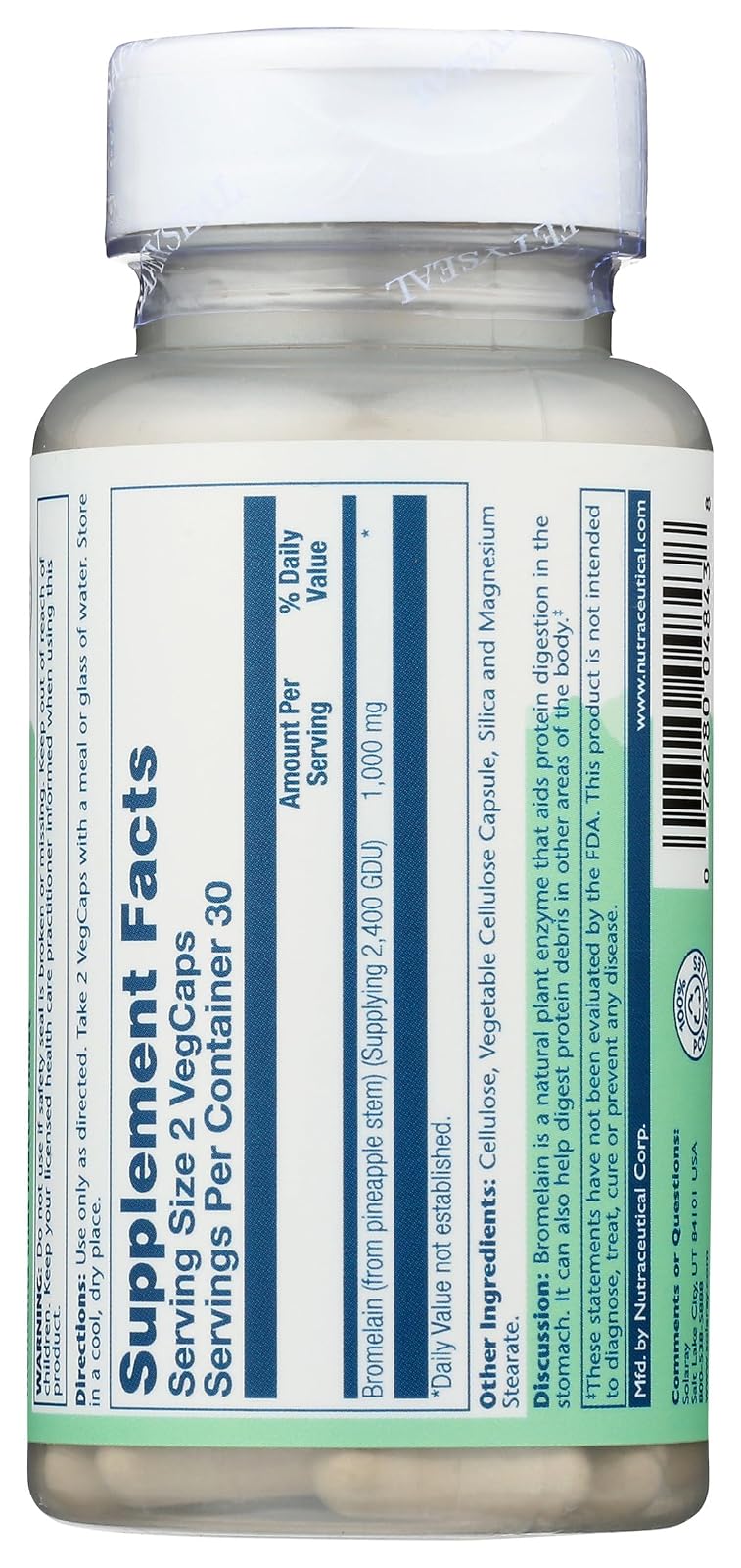 Bromelain capsules for digestive health