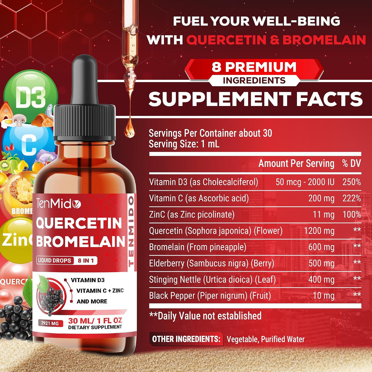 Bromelain drops for better absorption