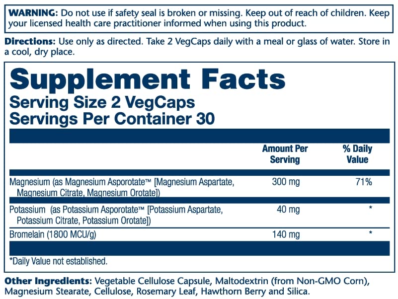 Bromelain enhanced magnesium for heart health