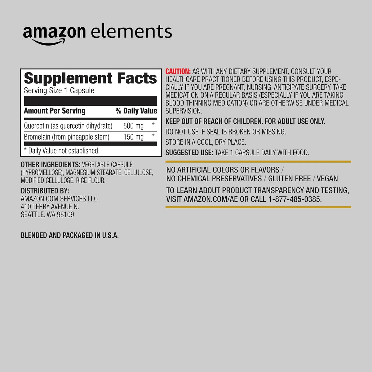 Bromelain enhanced Quercetin for allergies