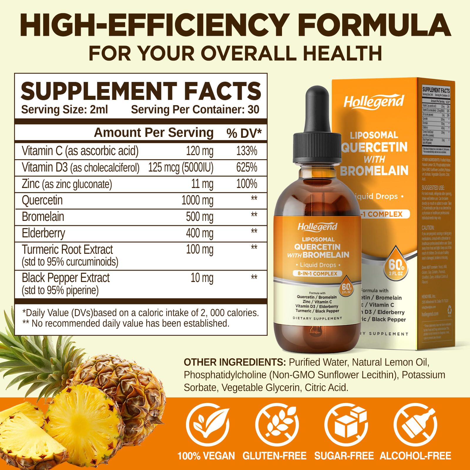 Bromelain enhanced vitamin C