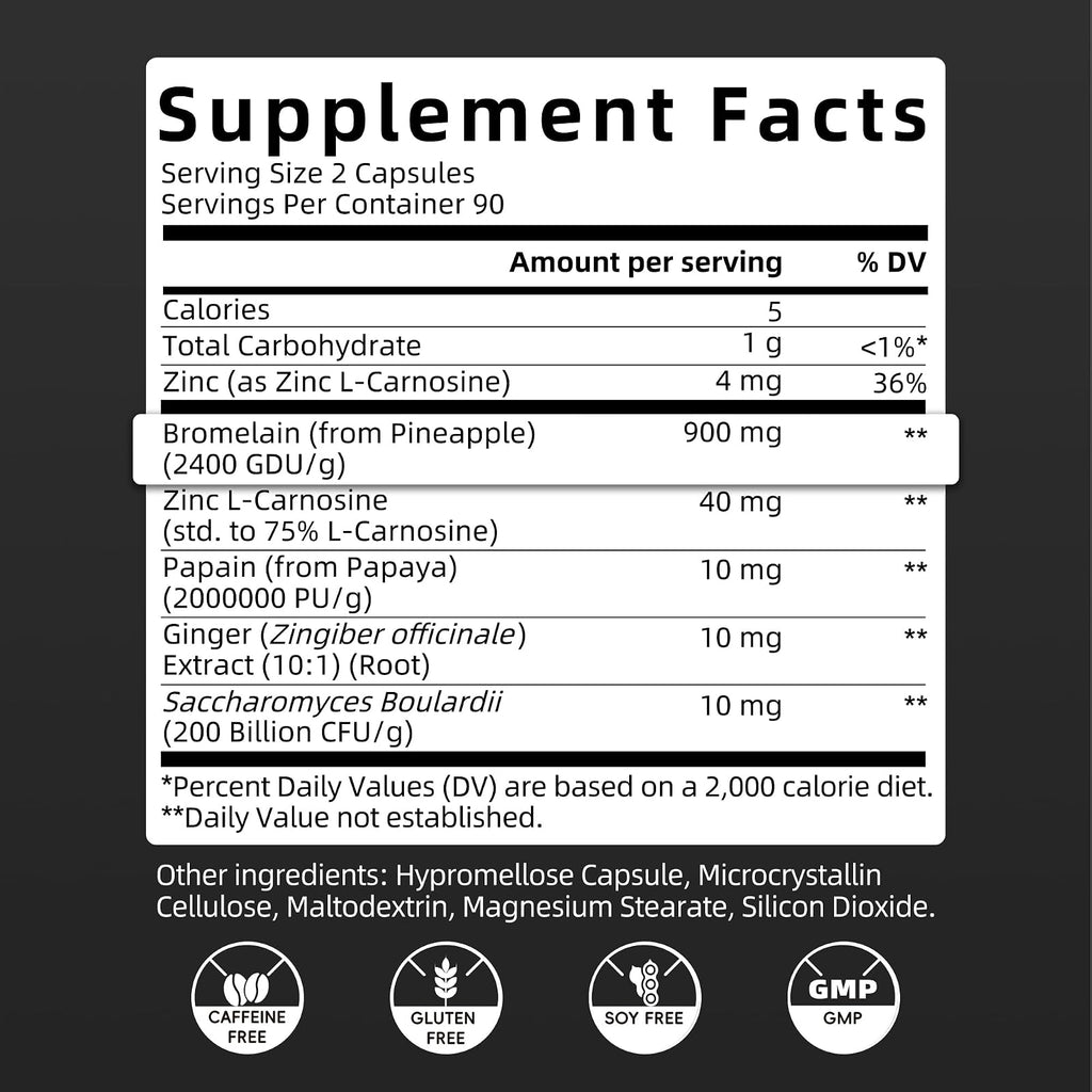 Bromelain for post-meal digestive relief