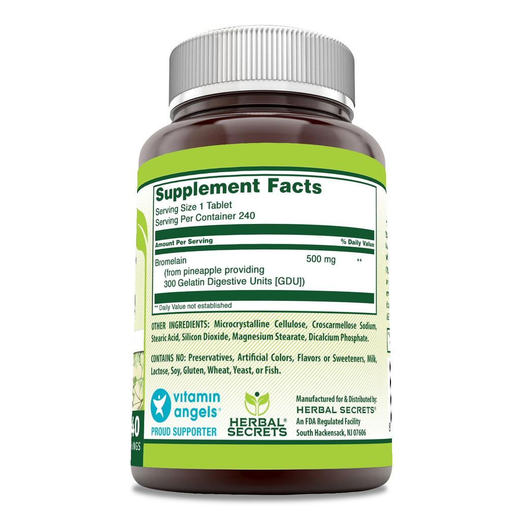 Bromelain tablets for digestive health