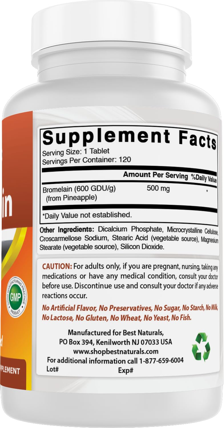 Bromelain tablets for digestive support