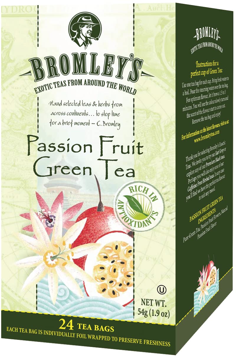 Bromley's Passion Fruit Green Tea bags