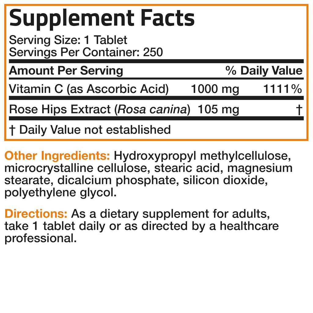 Bronson 250 count vitamin C