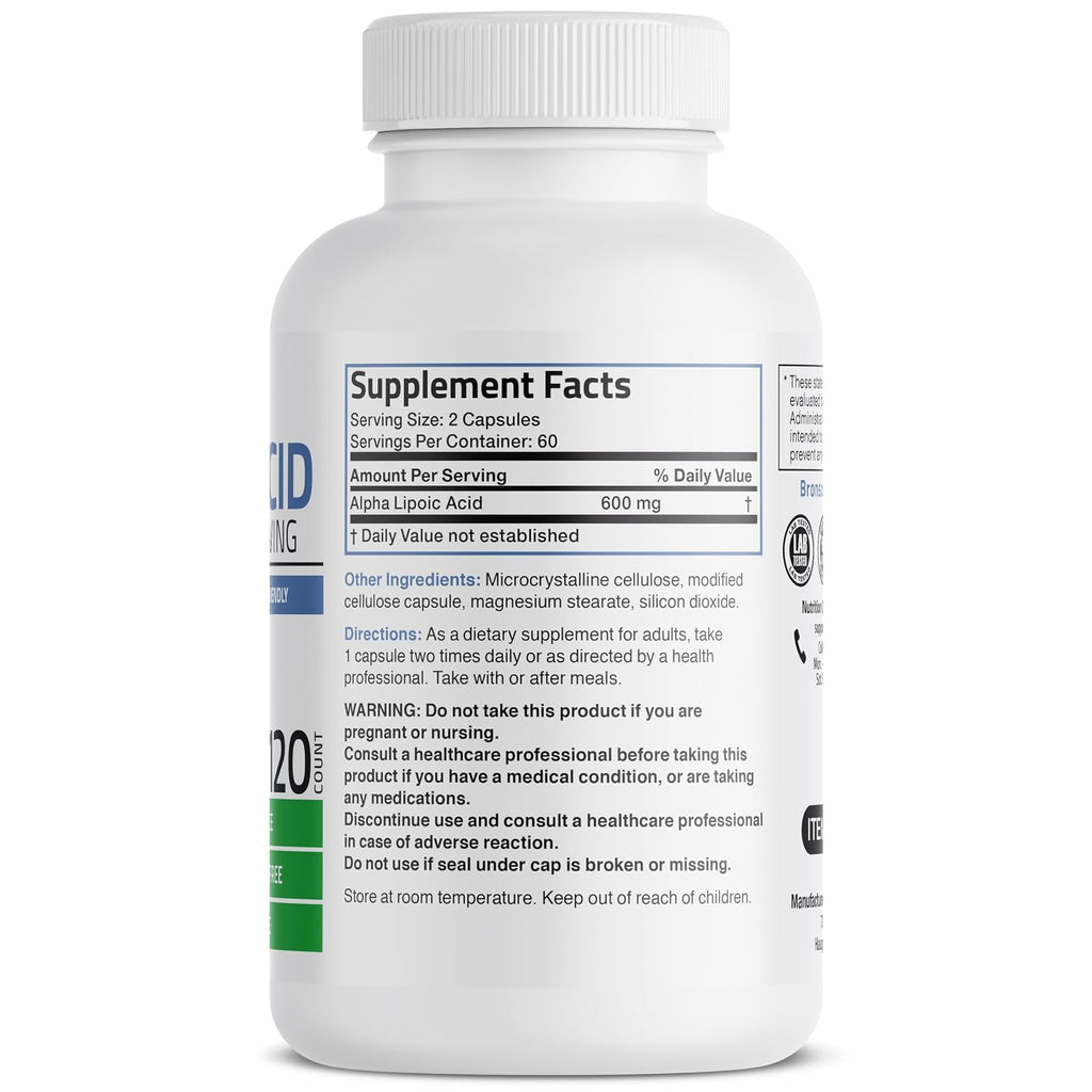 Bronson alpha lipoic acid capsules