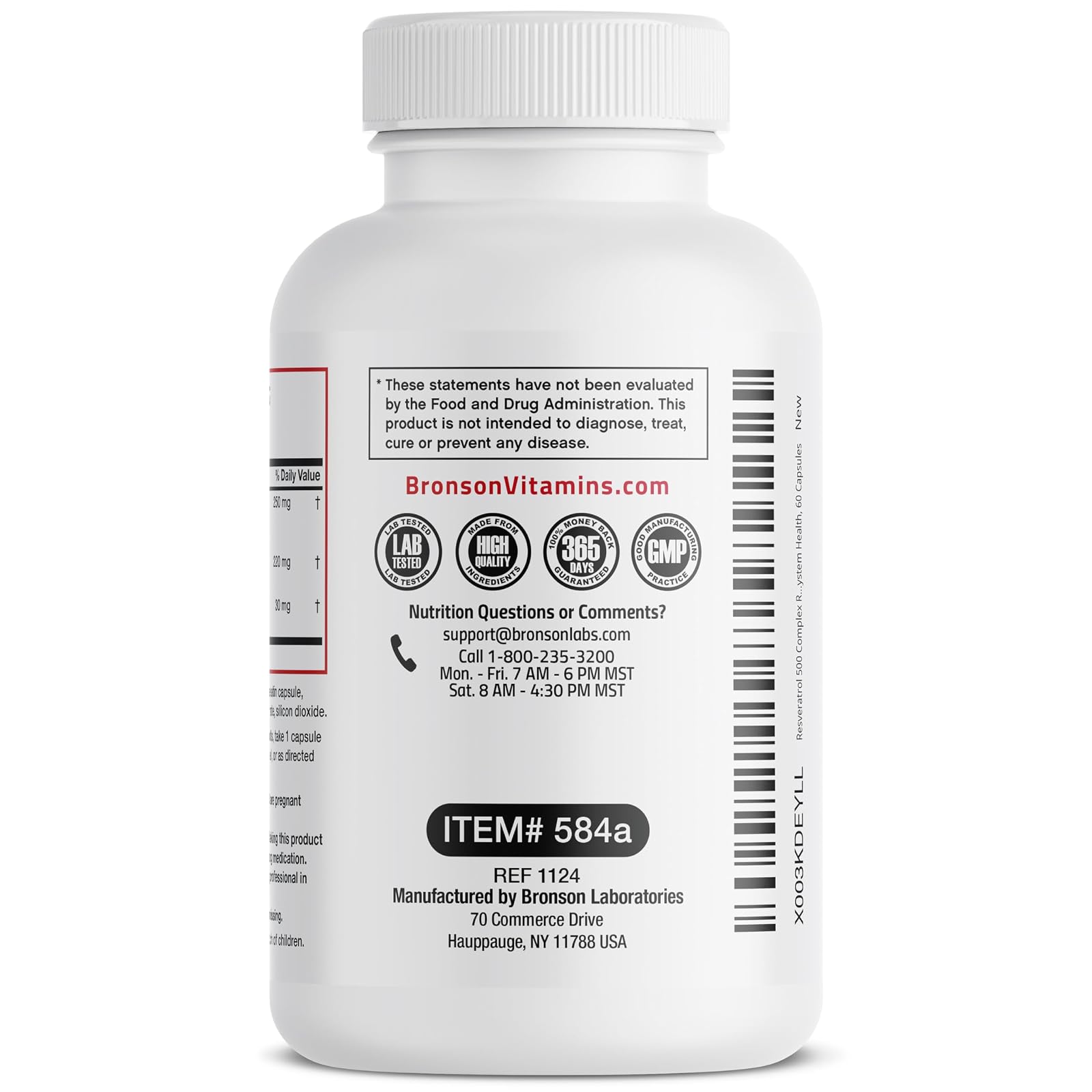 Bronson antioxidant capsules for energy