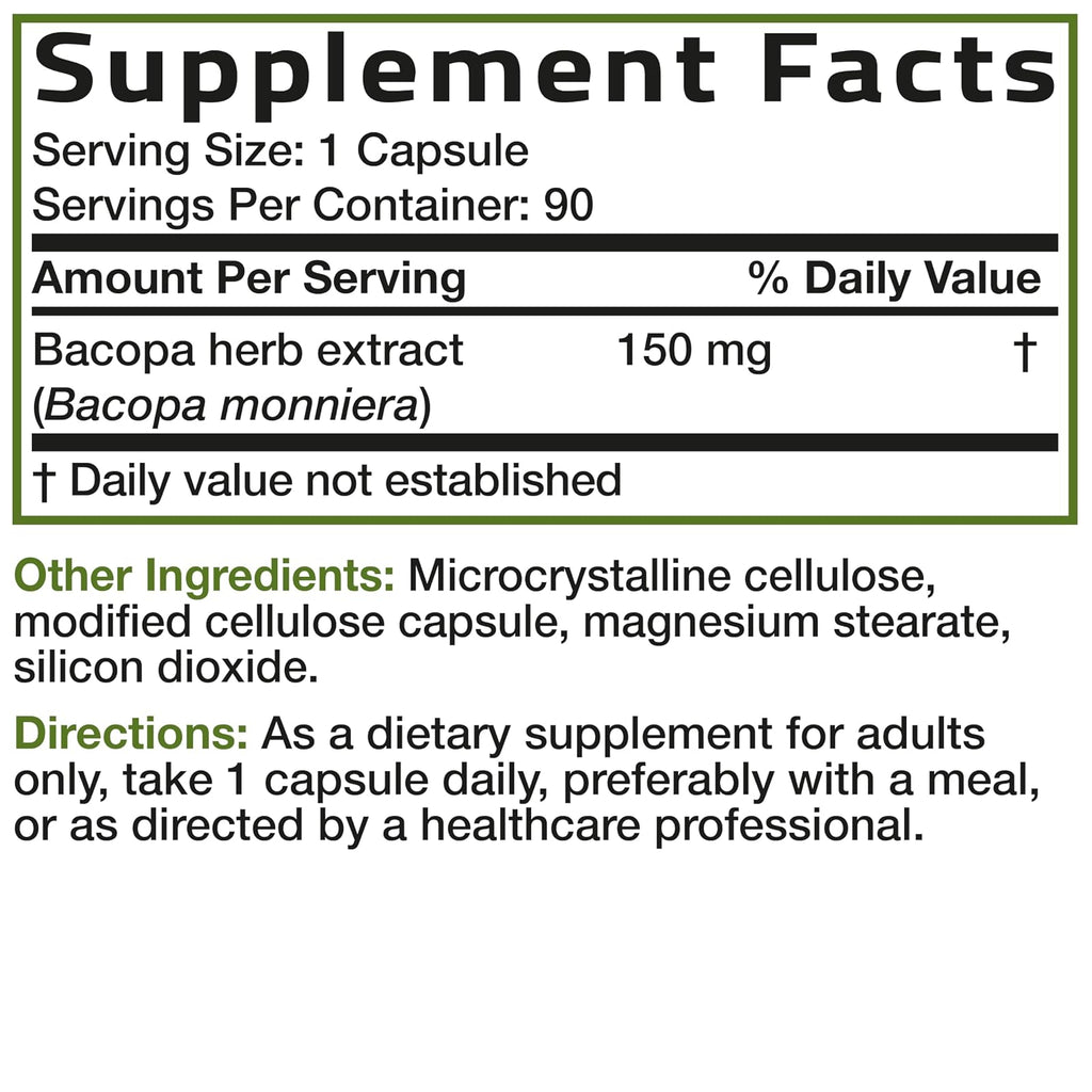 Bronson Bacopa Monnieri energy booster