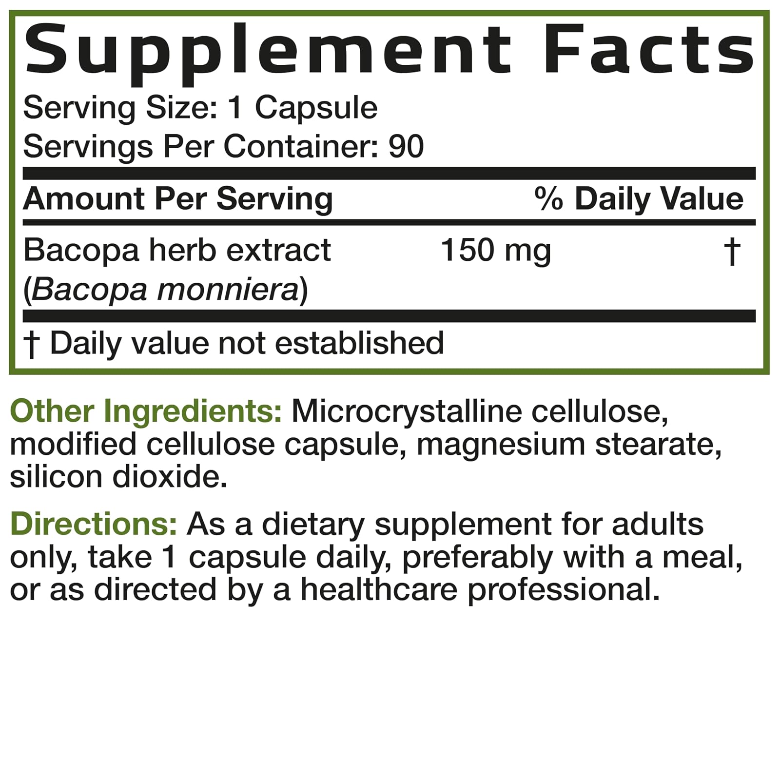Bronson Bacopa Monnieri energy booster