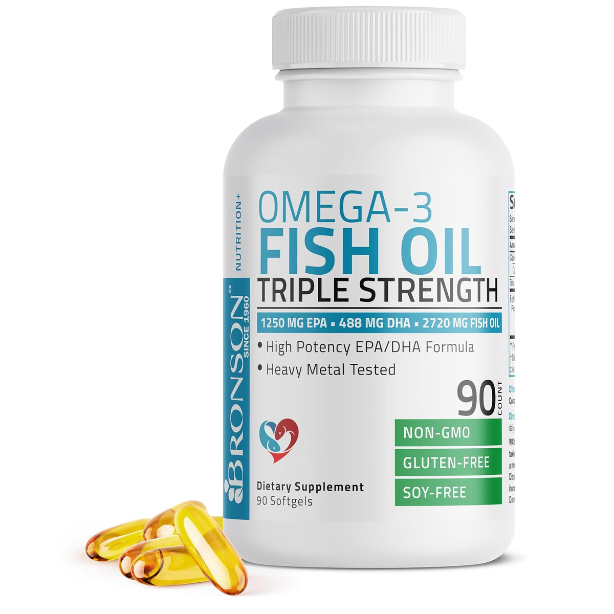 Bronson fish oil softgels for health
