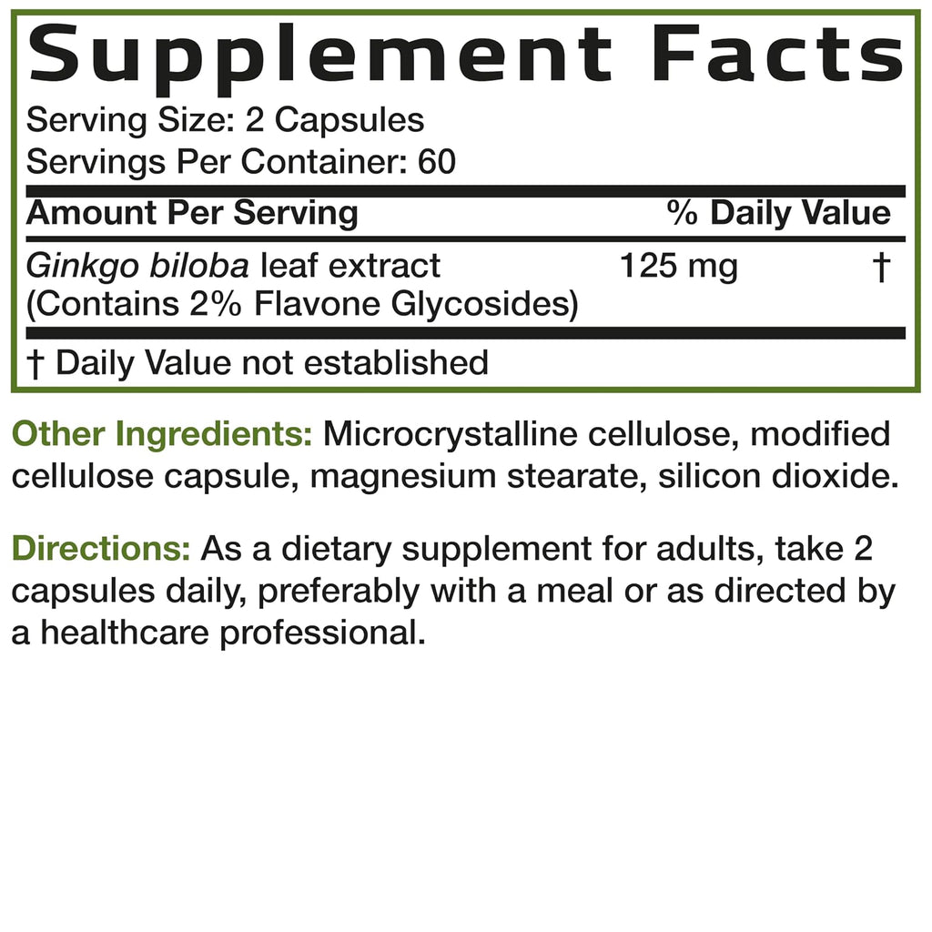 Bronson ginkgo biloba energy booster