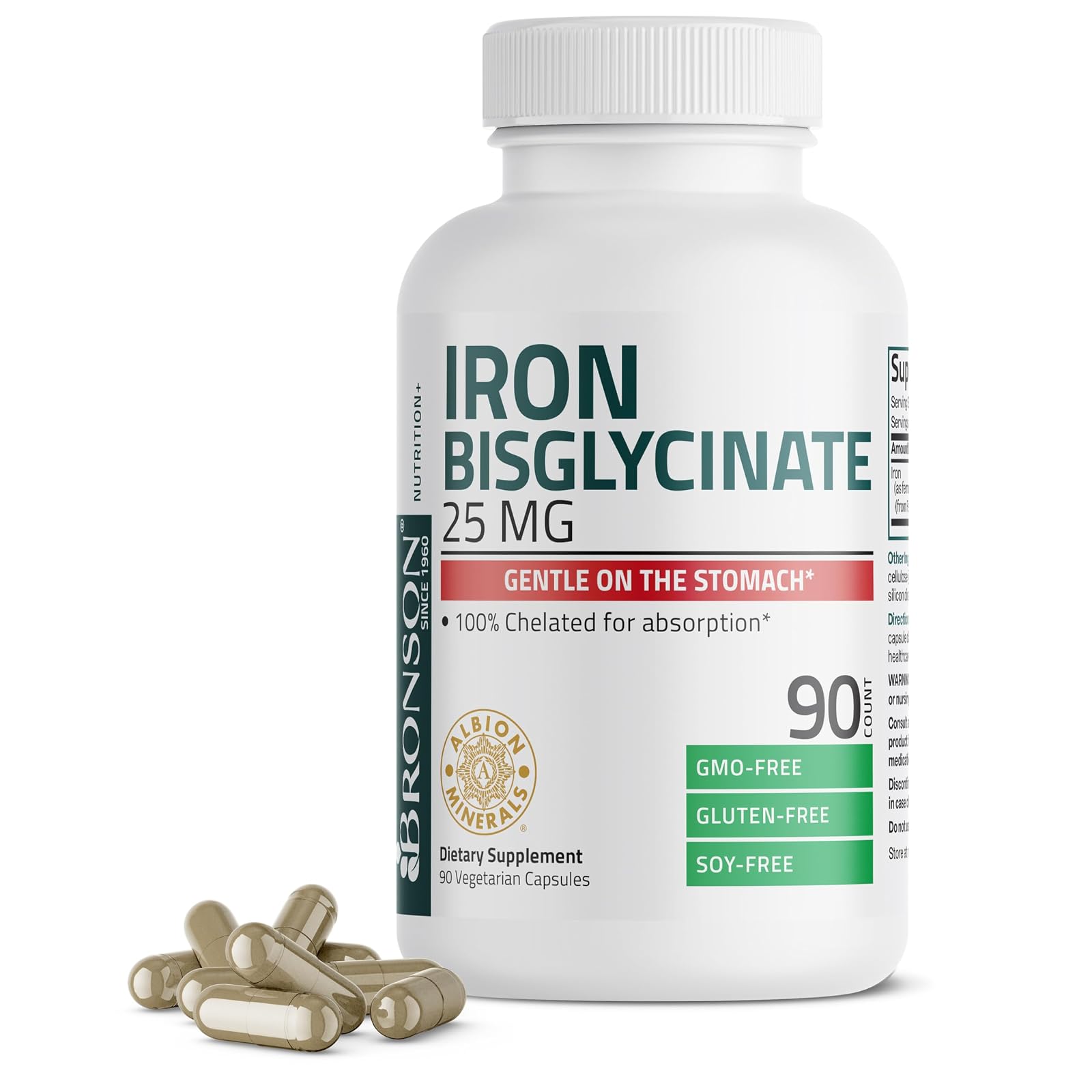 Bronson iron bisglycinate vegetarian capsules