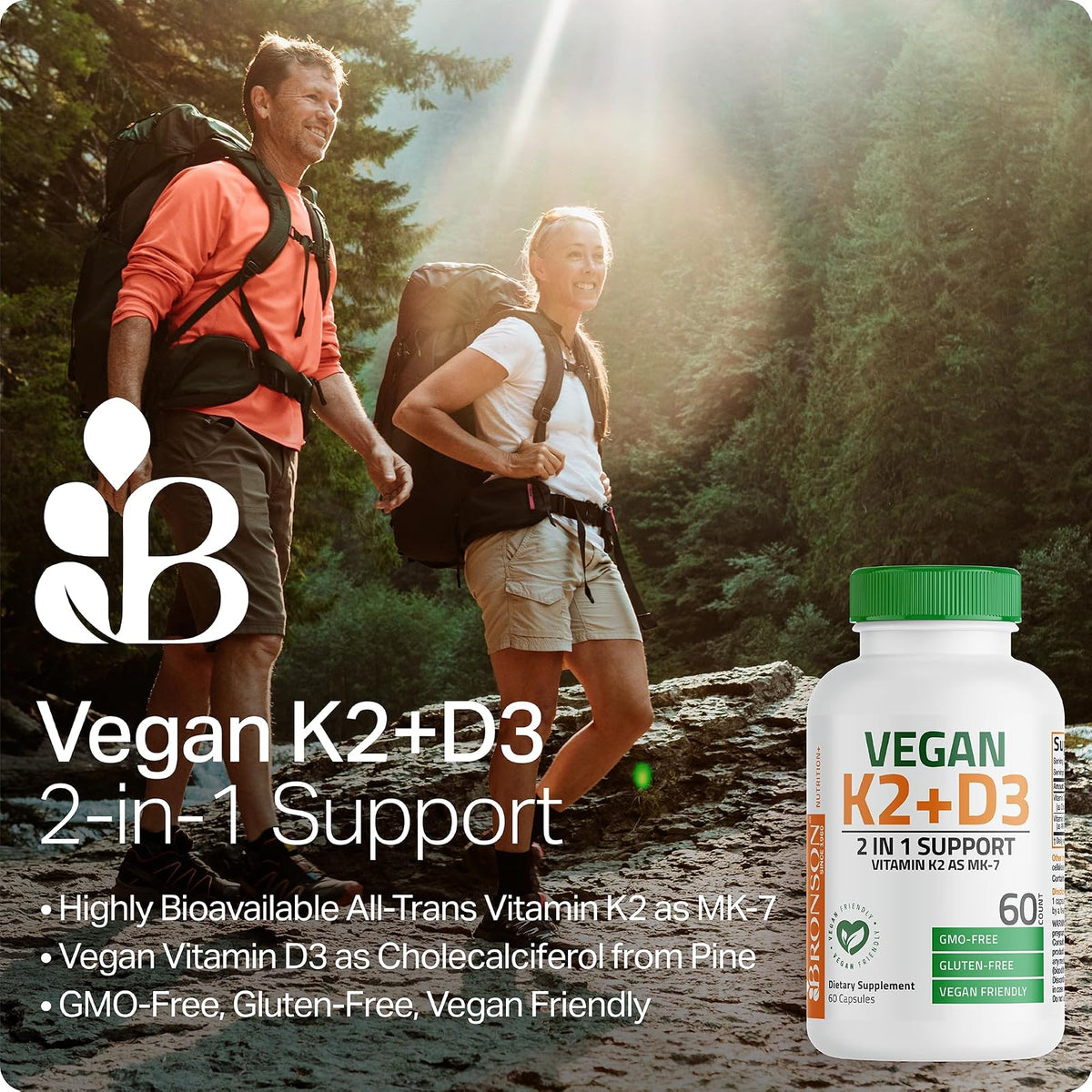 Bronson K2 D3 capsules for energy