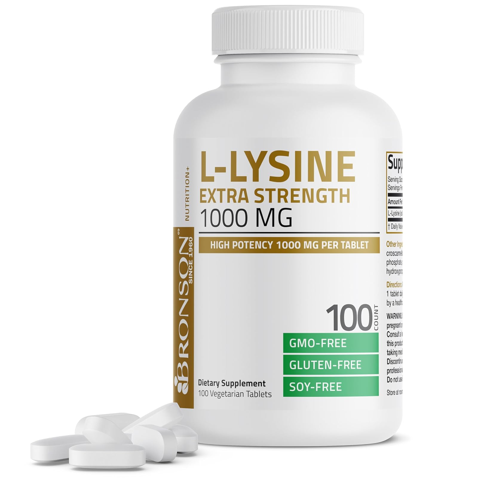Bronson L-Lysine 1000 mg tablets