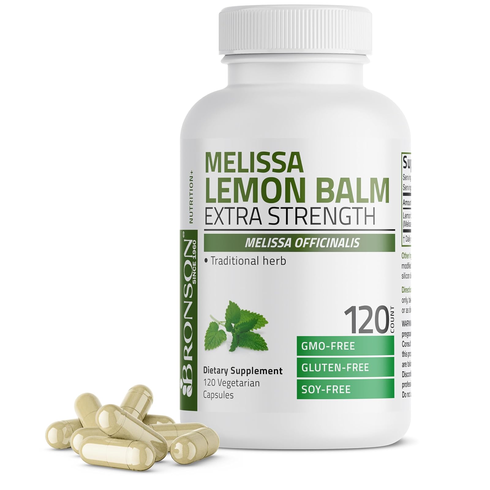 Bronson lemon balm extra strength capsules