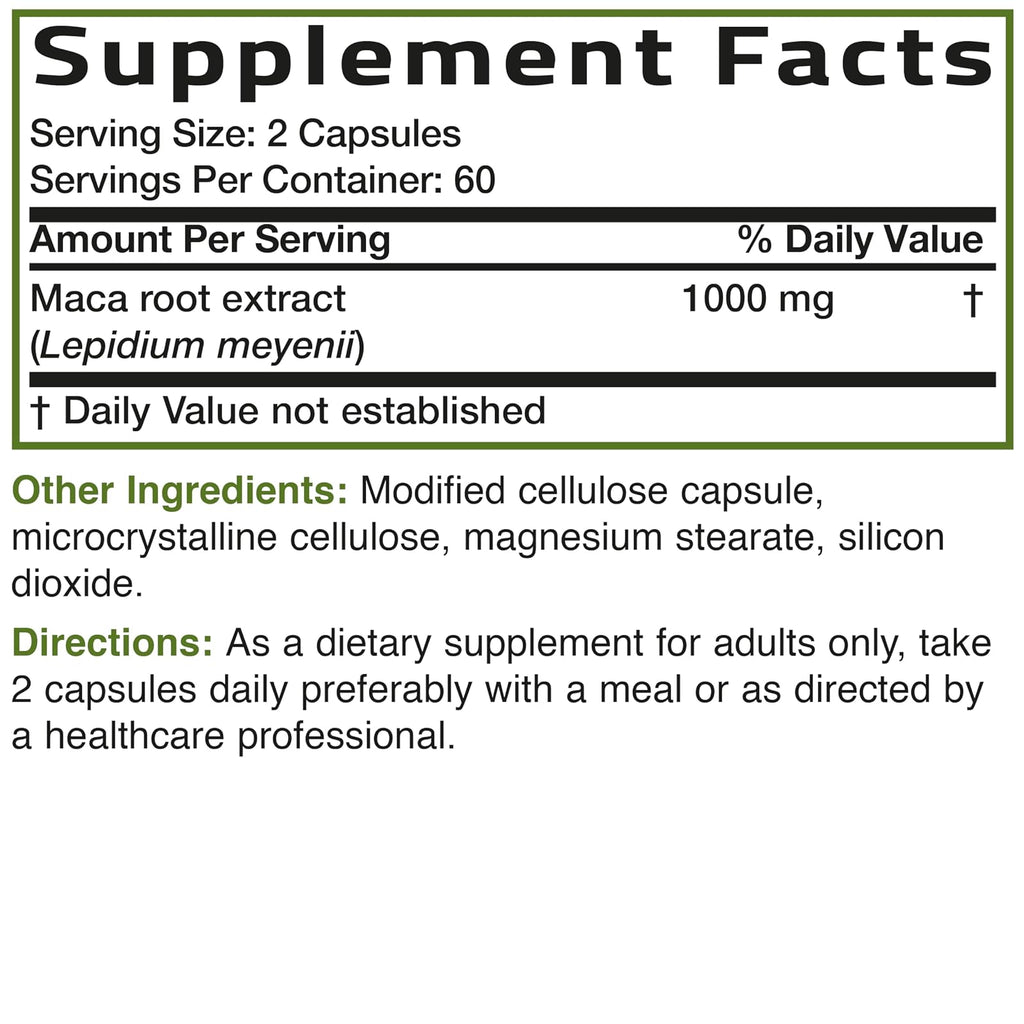 Bronson Maca Root vegetarian energy