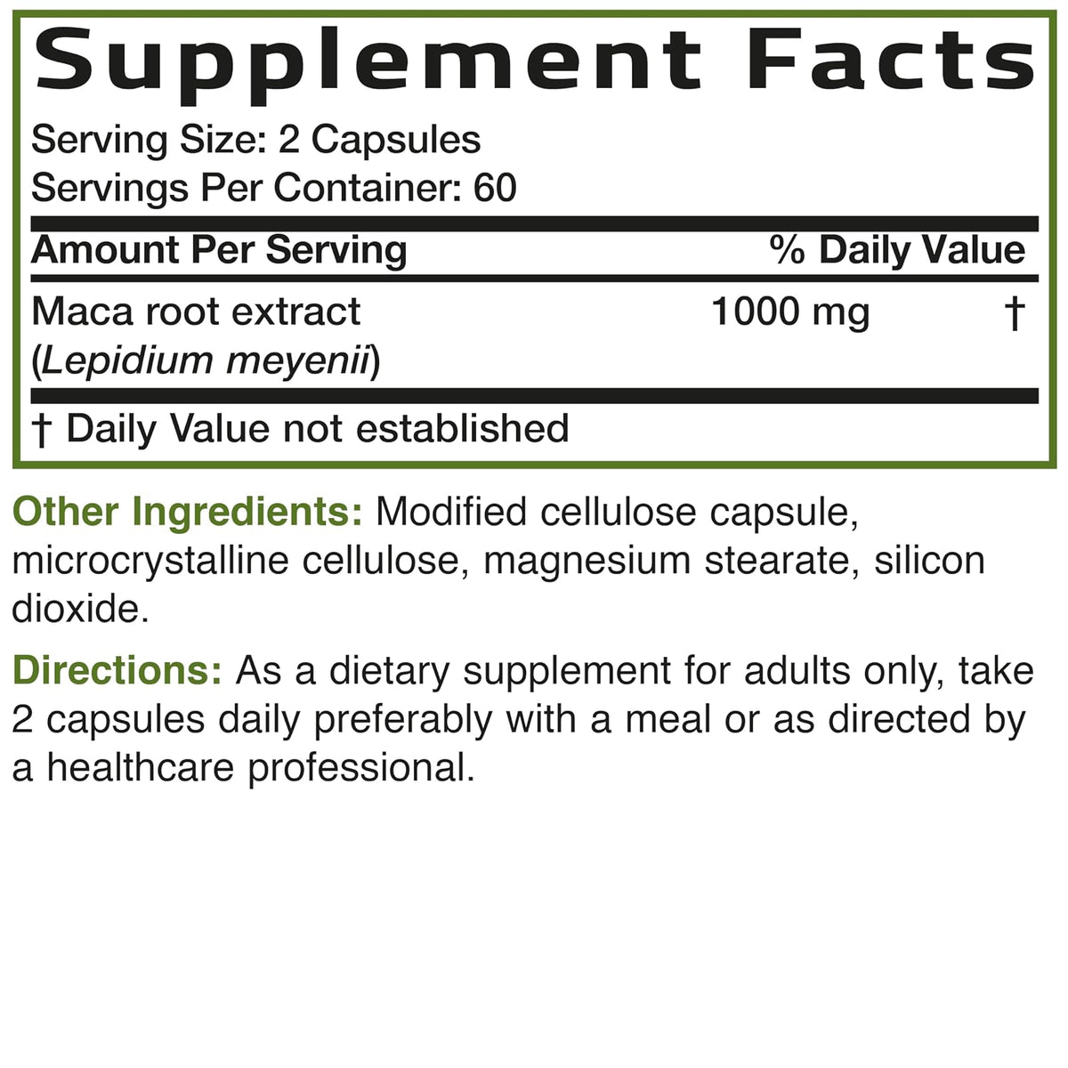 Bronson Maca Root vegetarian energy