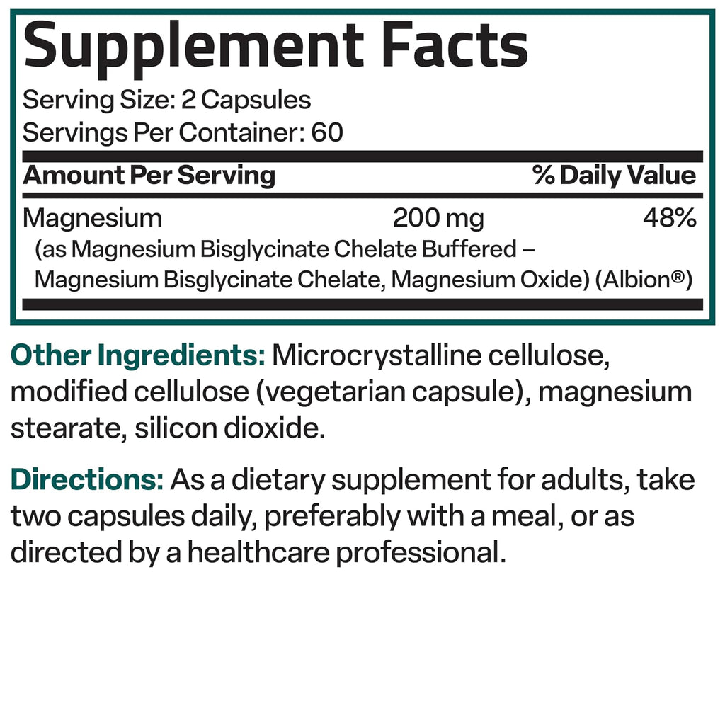 Bronson magnesium capsules for overall health