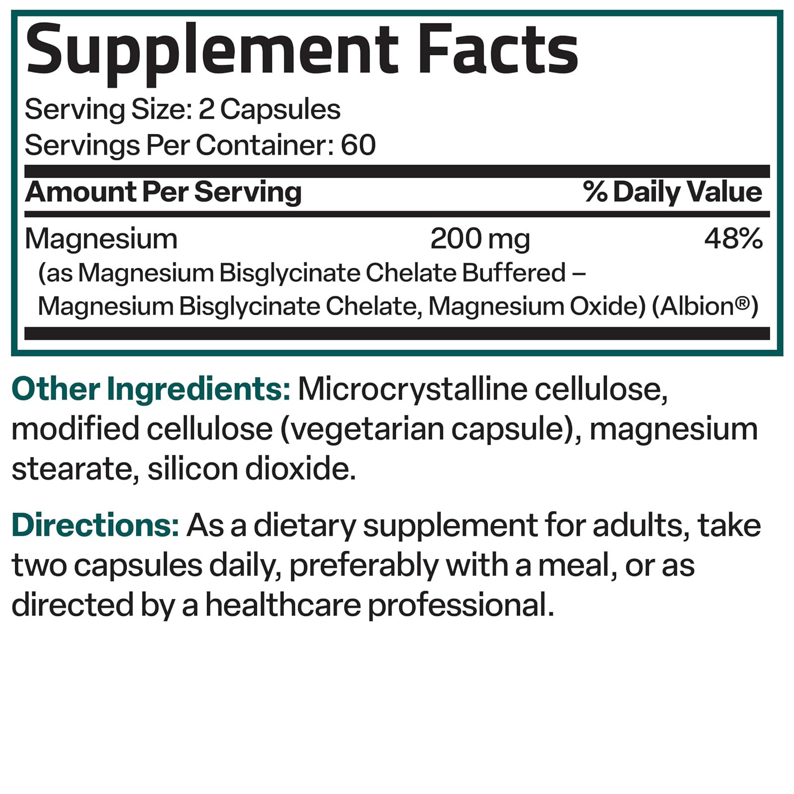 Bronson magnesium capsules for overall health