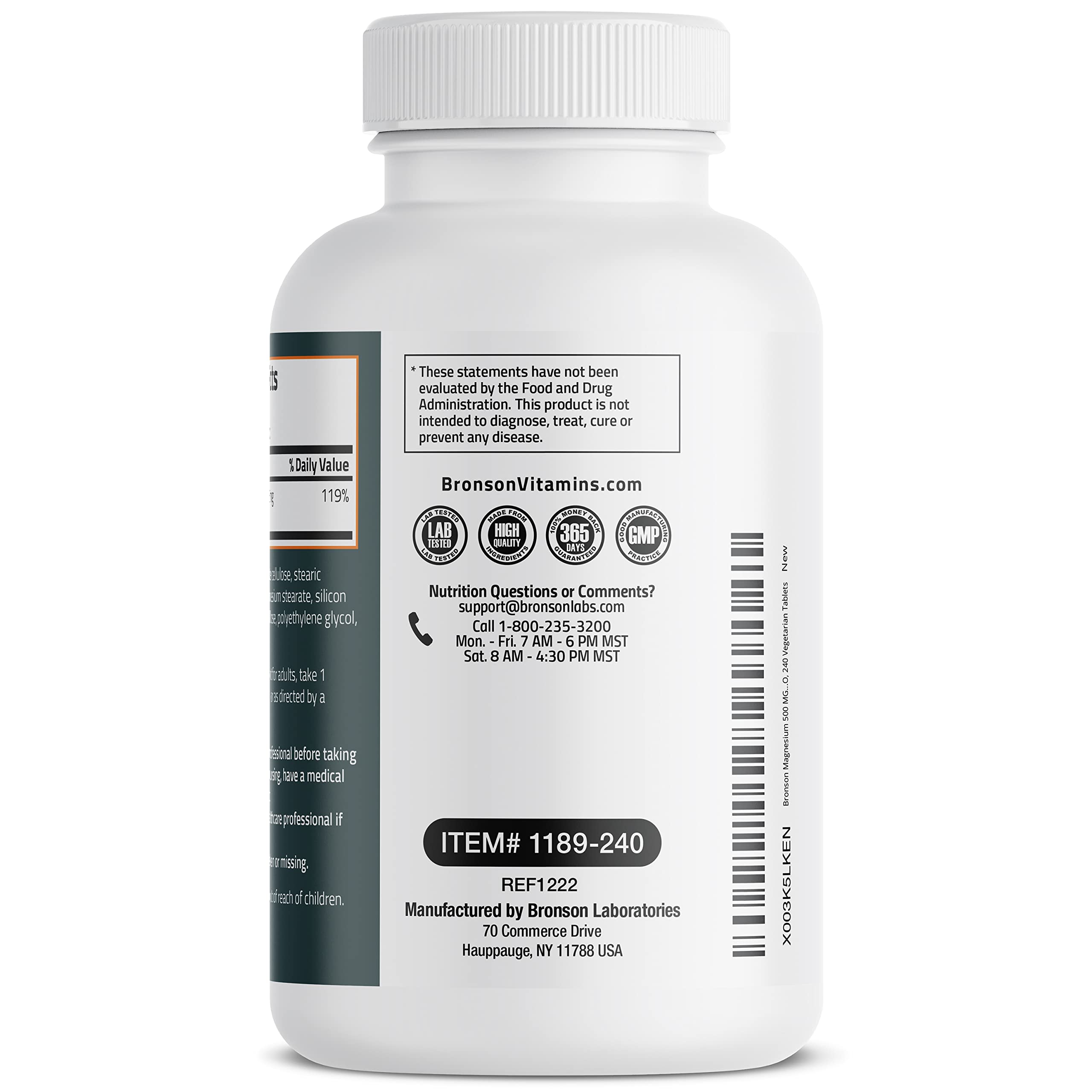 Bronson magnesium for optimal nerve function